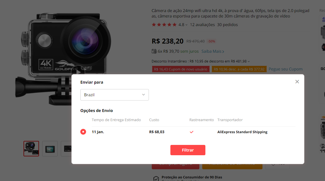 O que é AliExpress Standard Shipping? É bom?