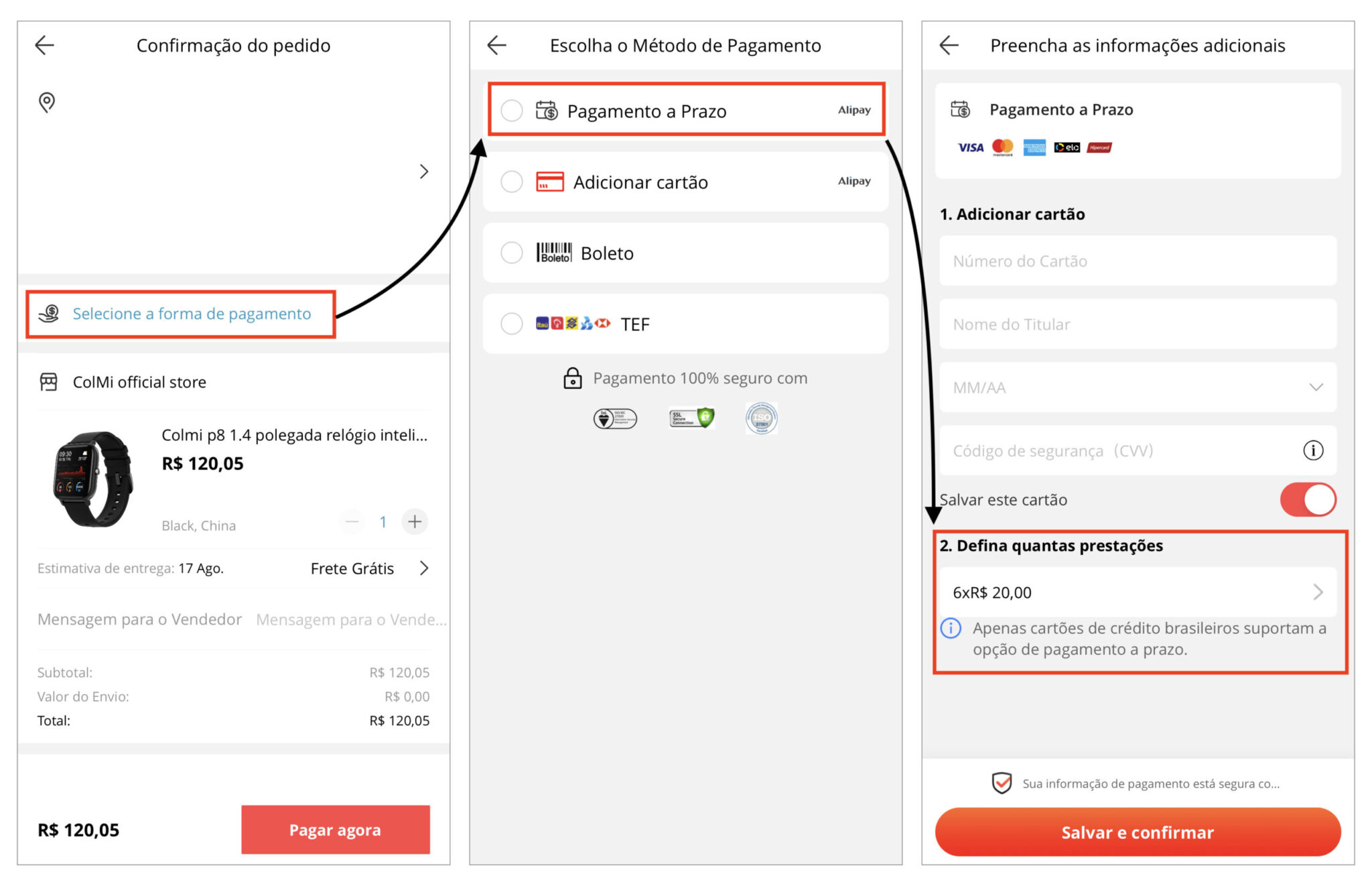 Como comprar parcelado no AliExpress