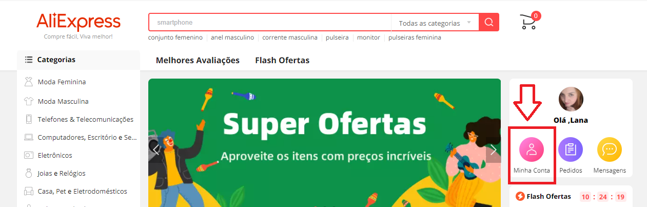 Como mudar cartão de crédito no AliExpress