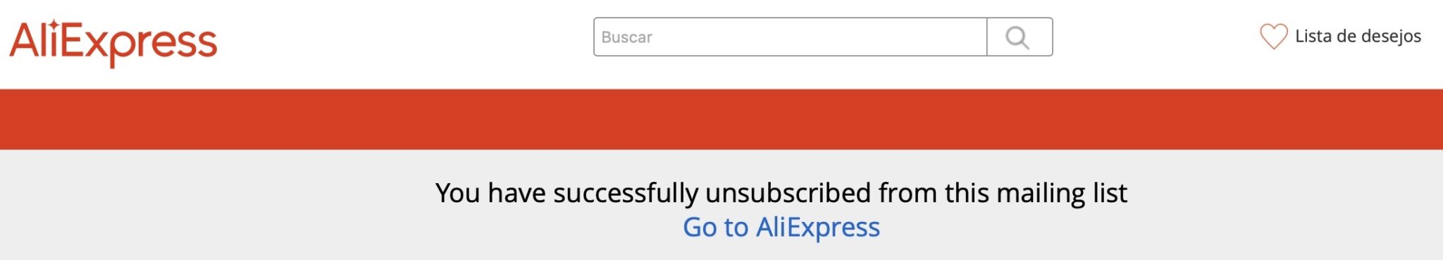 Cómo dejar de recibir correos de AliExpress