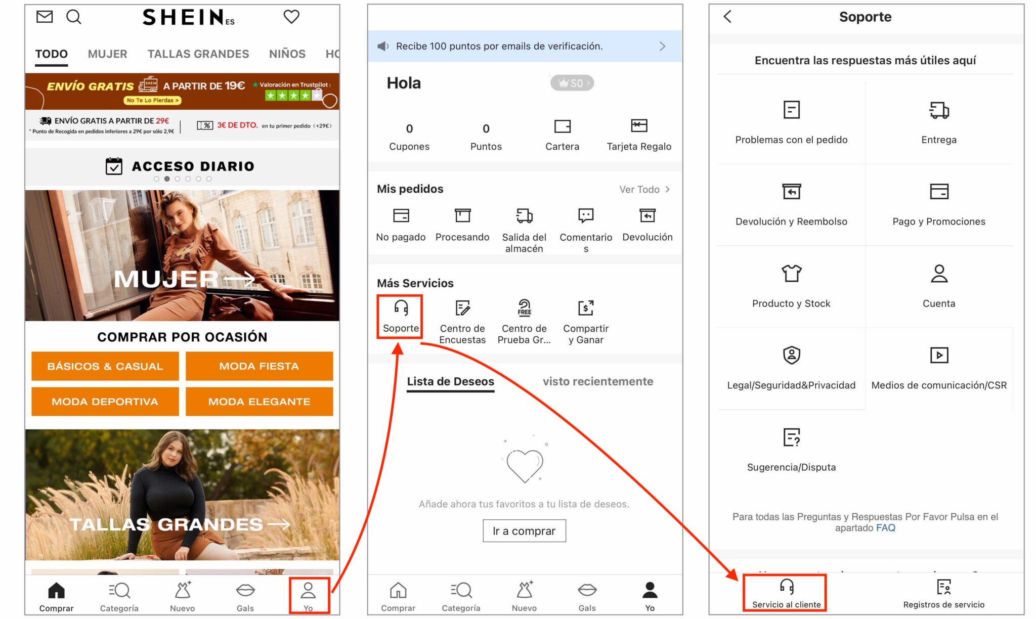 Cómo contactar a Shein por chat fácilmente