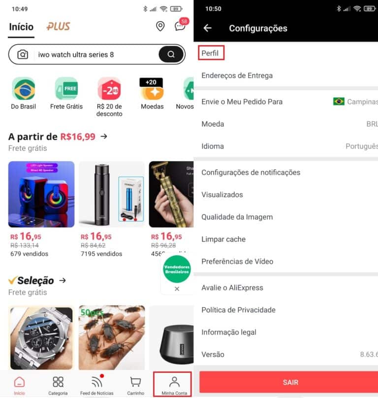 Como saber meu ID de usuário do AliExpress?