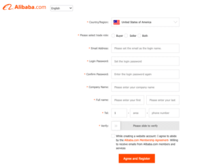 How to register on Alibaba if I'm not a company